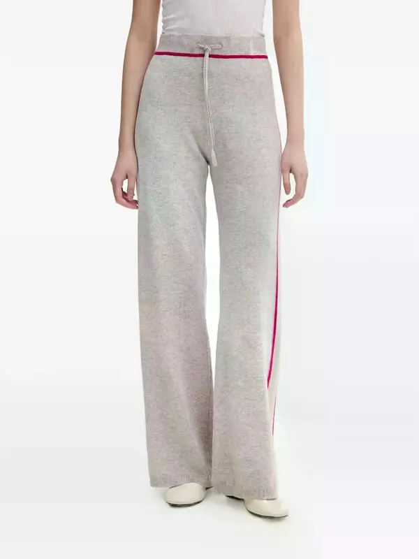 From Future Drawstring Track Pants With Side Stripe Detail - Grey