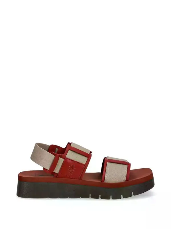 Fly London Panelled Sandals - Red