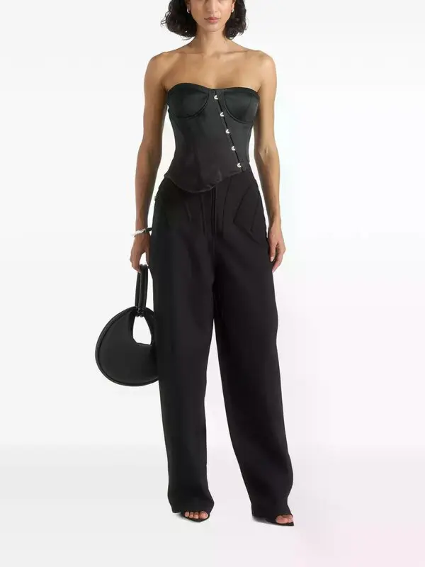 Manière De Voir Asymmetric Satin Corset Top