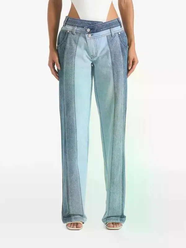Manière De Voir Maniere De Voir Jacinda Colour Block Denim Jeans - Blue