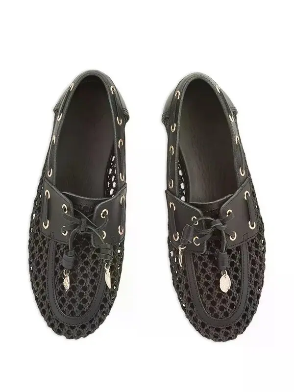 ANCIENT GREEK SANDALS Pliaria Crochet Leather Loafers