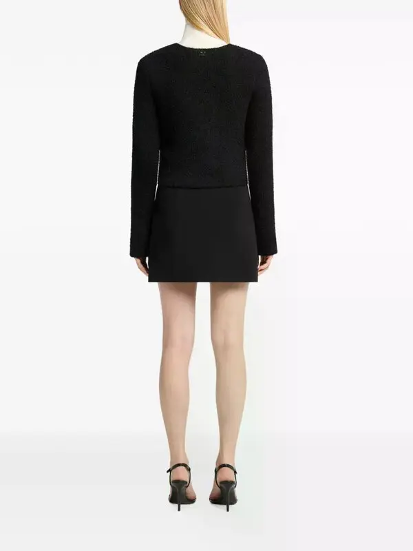 COURREGES Bouclette-knit Double-breasted Jacket