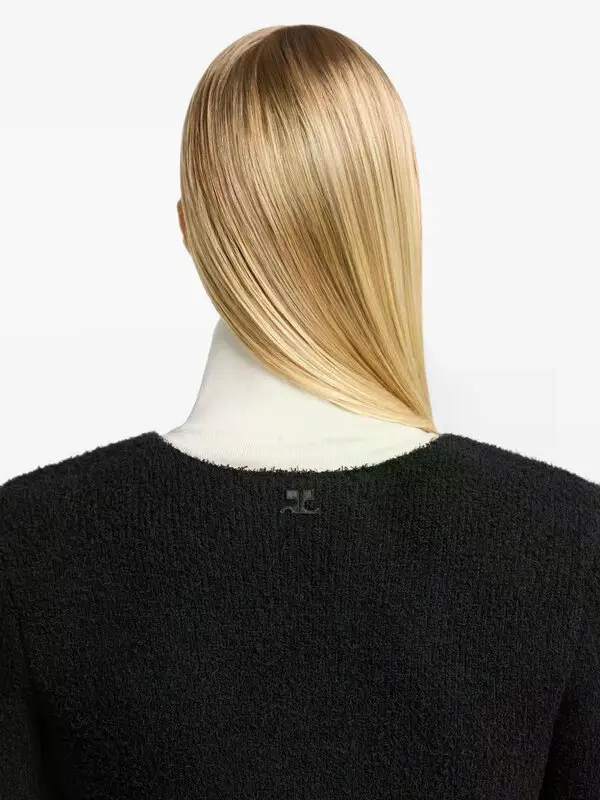 COURREGES Bouclette-knit Double-breasted Jacket