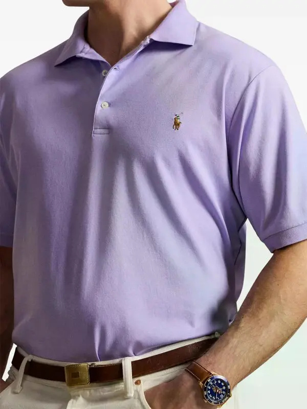 Polo Ralph Lauren Logo-embroidered Polo Shirt - Purple
