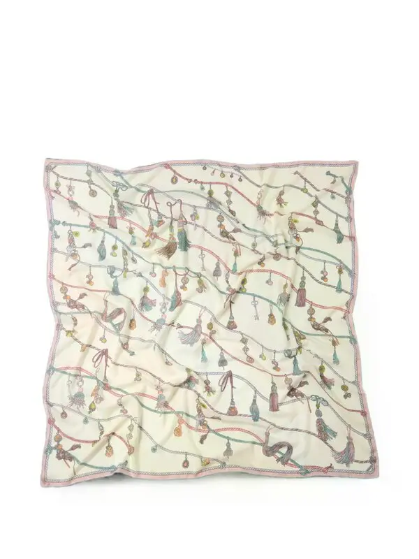 Versace Printed Wool & Silk Shawl 140 Cm