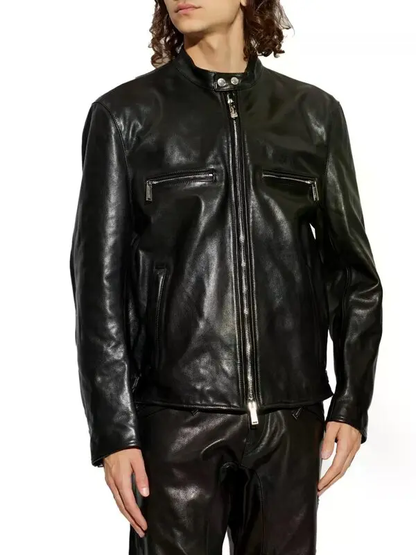 Dsquared2 Leather Zip-fastening Jacket - Black