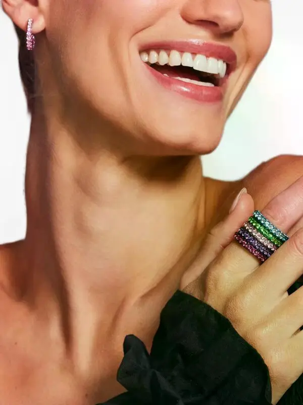 GRAZIELA Three-sided Blue Topaz Ring