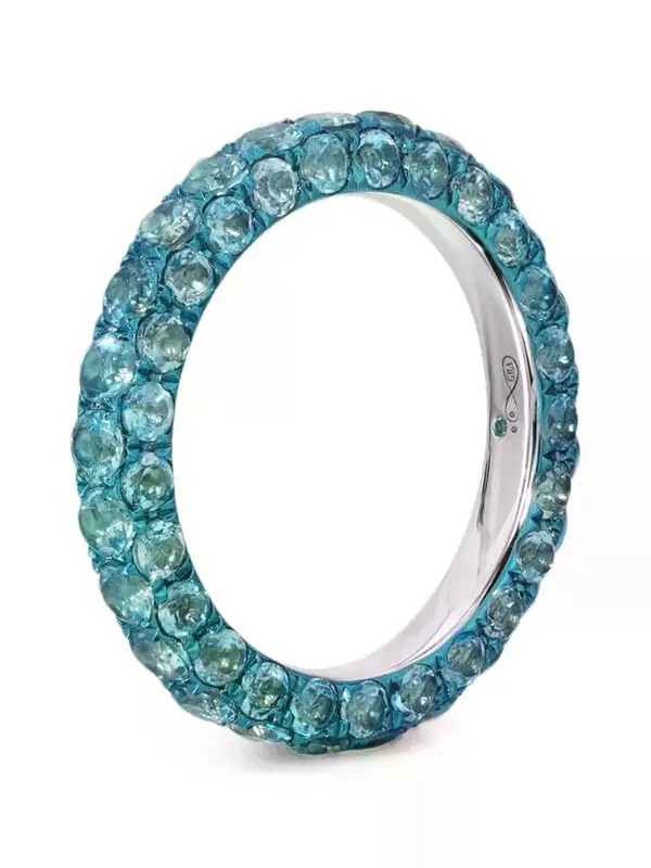 GRAZIELA Three-sided Blue Topaz Ring