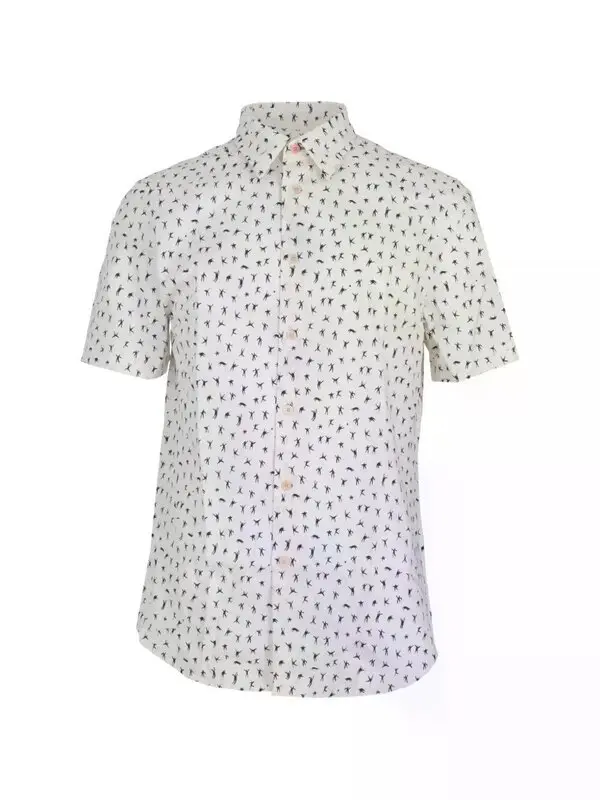 Paul Smith Graphic-print Tailored-fit Shirt - Neutrals
