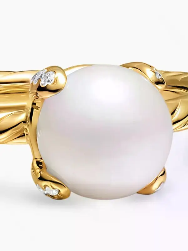 David Yurman Pearl And Diamond Ring