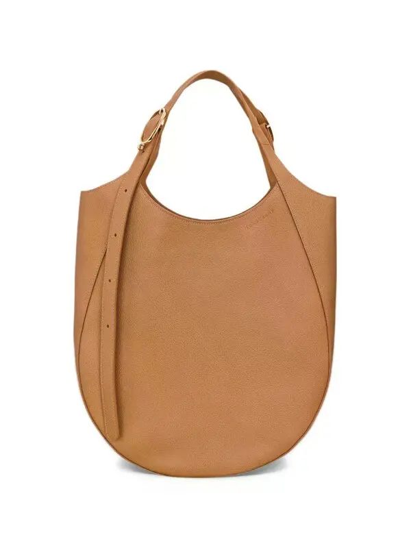 Longchamp Le Foulonné Leather Shoulder Bag - Brown