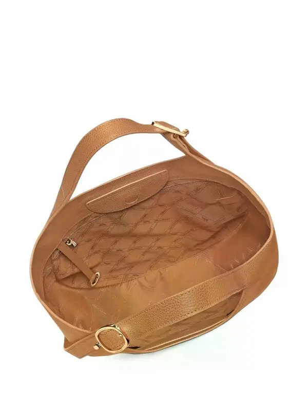 Longchamp Le Foulonné Leather Shoulder Bag - Brown