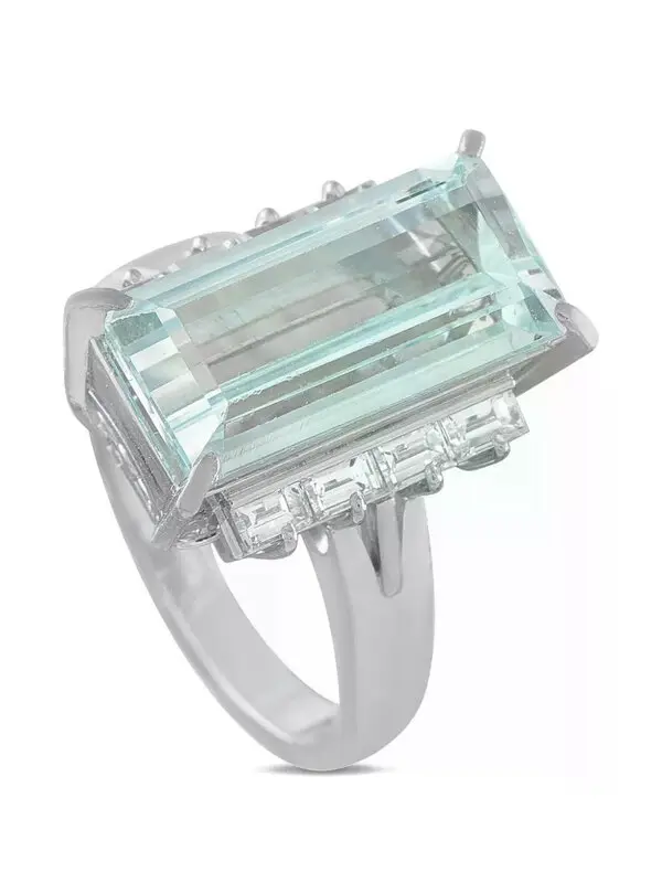 LB EXCLUSIVE Aquamarine And Diamond Ring