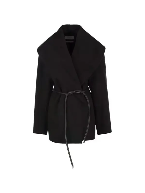 Sportmax Belted Shawl-collar Jacket - Black