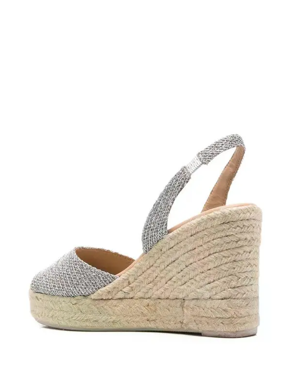 Manebí Glitter Detail Wedge Espadrilles