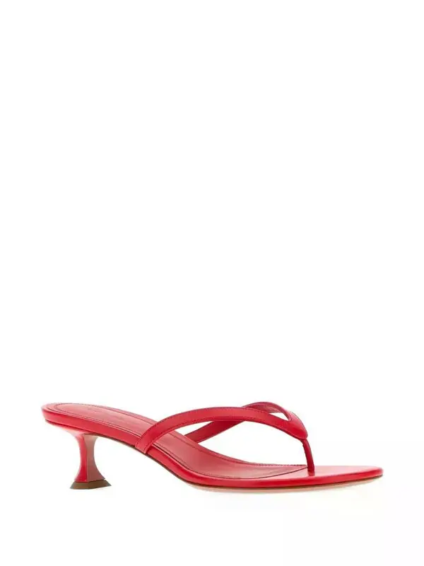 Amina Muaddi Juliette Leather Sandals