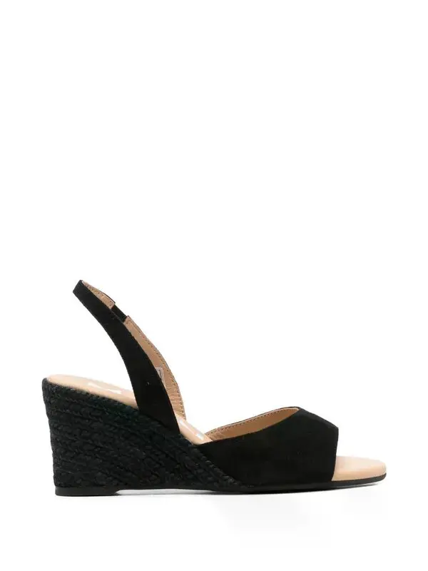 Manebí Wedge Slingback Sandals - Black