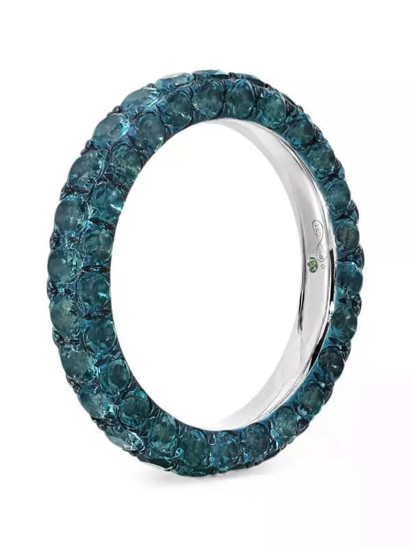 GRAZIELA Three-sided Blue Topaz Ring