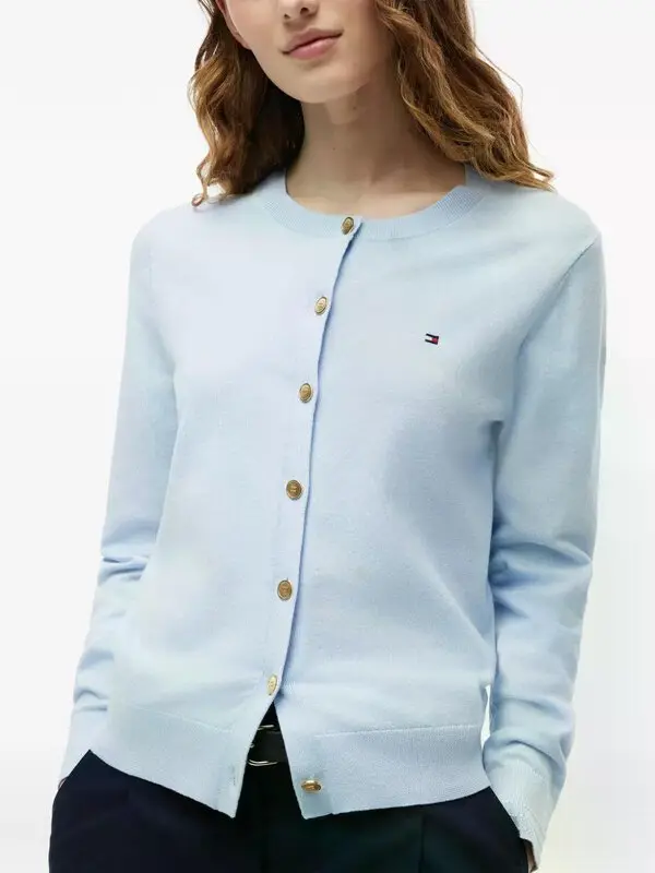 Tommy Hilfiger Logo-embroidered Button-up Cardigan
