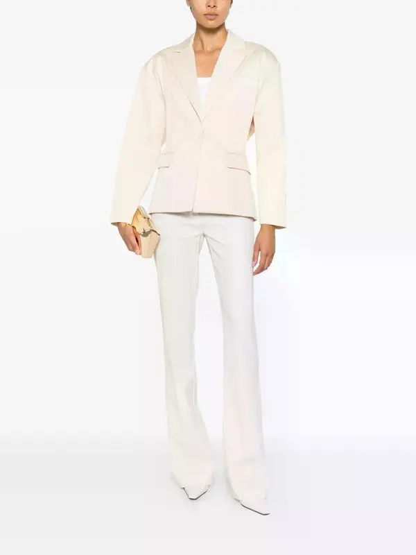 Patrizia Pepe Tailored Trousers With Split Cuffs - Neutrals