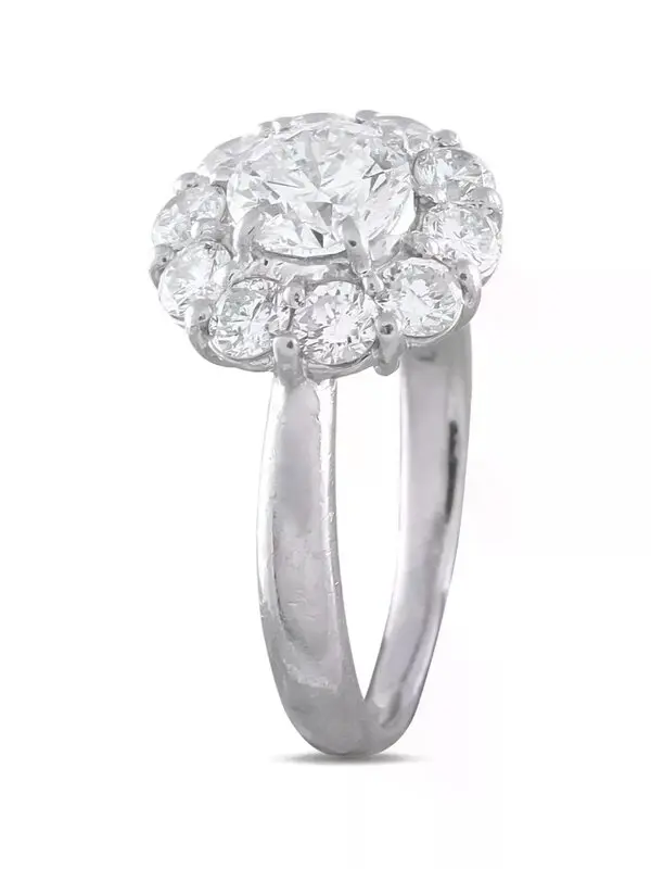 LB EXCLUSIVE Platinum Diamond Halo Ring