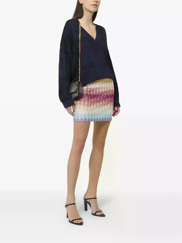 Missoni Zigzag Knit Skirt - Pink