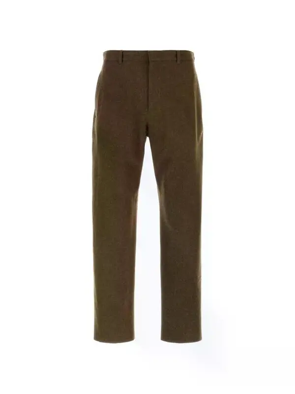 JIL SANDER Belt-loop Flap-pocket Trousers - Brown