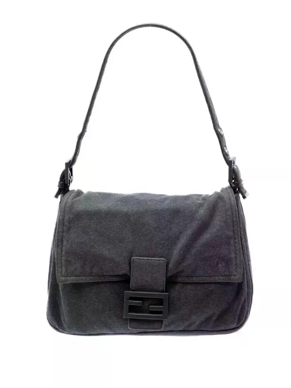 Fendi Cotton Mamma Forever Shoulder Bag - Grey