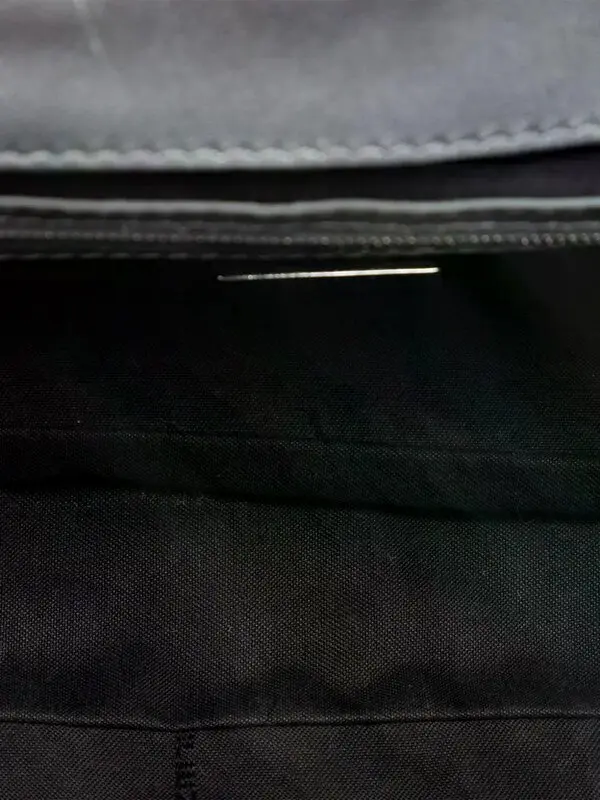 Fendi Medium Metallic Leather Embossed Ff Baguette Satchel