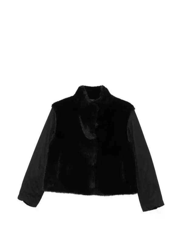 Herno Faux-fur Panelled Jacket - Black