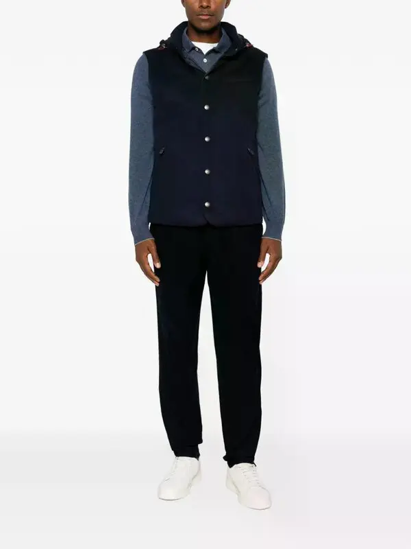 Brunello Cucinelli Hooded Press-stud Gilet