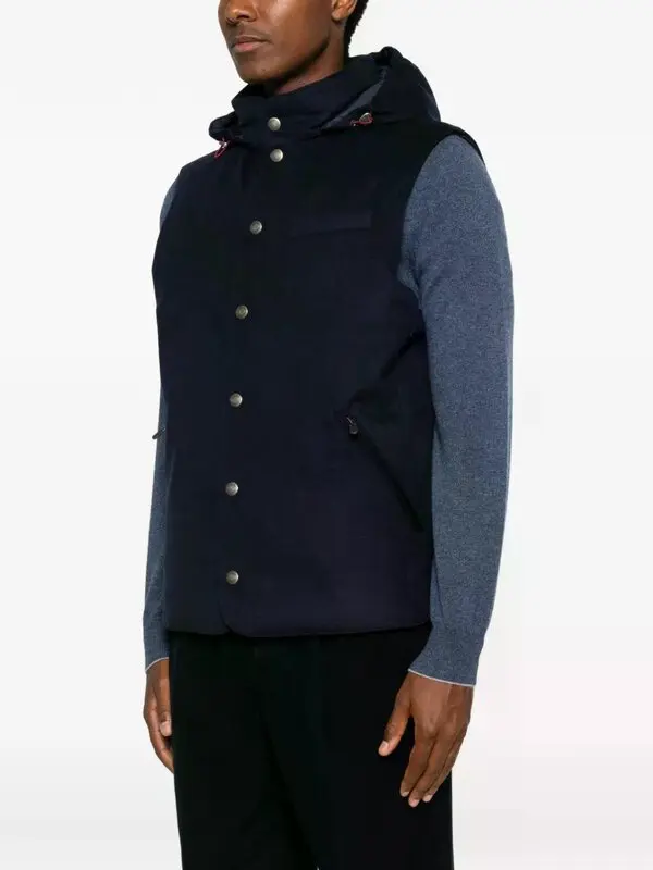Brunello Cucinelli Hooded Press-stud Gilet