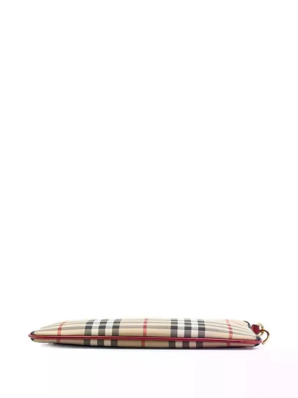 Burberry Peyton Haymarket Check Canvas Crossbody Bag - Red