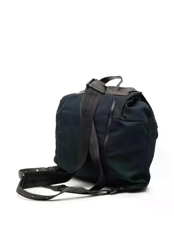 Bottega Veneta Canvas And Nappa Intrecciato Flap Backpack