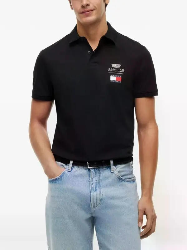 Tommy Hilfiger Logo-print Piqué Polo Shirt