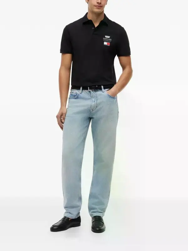 Tommy Hilfiger Logo-print Piqué Polo Shirt