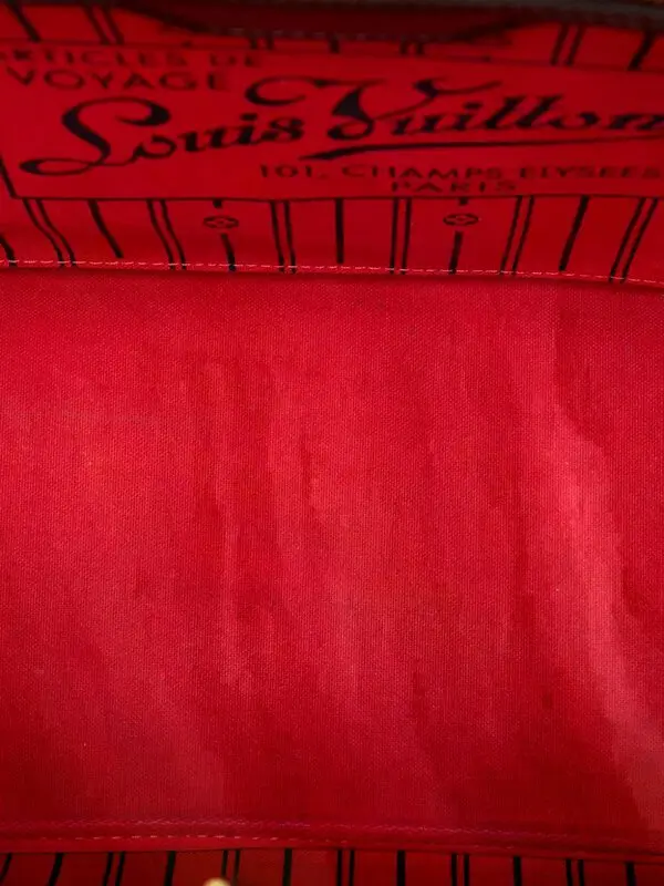 LOUIS VUITTON Damier Ebene Neverfull Mm Tote Bag