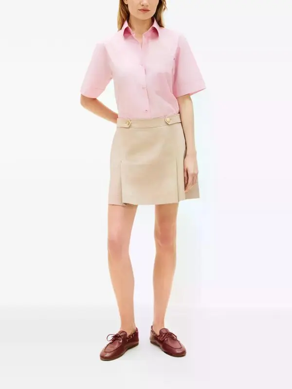 Tommy Hilfiger Pleated Skirt With Button Detail