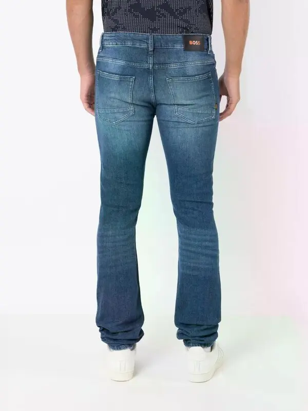 BOSS Distressed Slim-cut Jeans