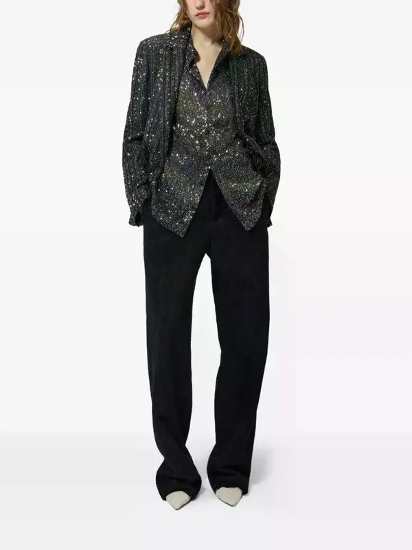 Missoni Sequin Embellished Zigzag Shirt - Black
