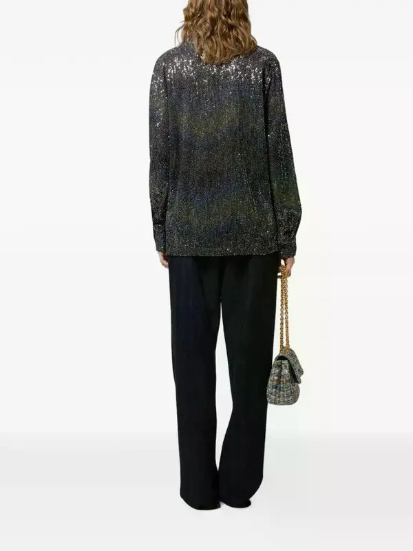 Missoni Sequin Embellished Zigzag Shirt - Black