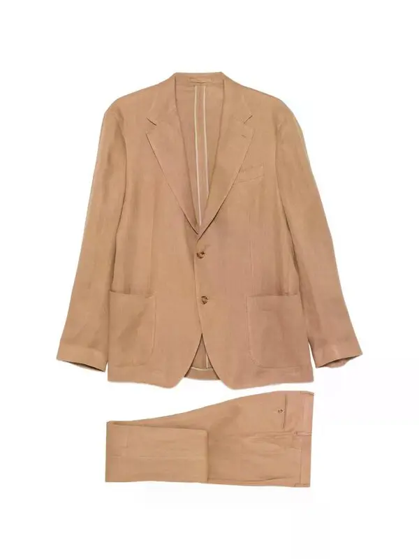 LARDINI Notched-lapel Single-breasted Suit - Brown