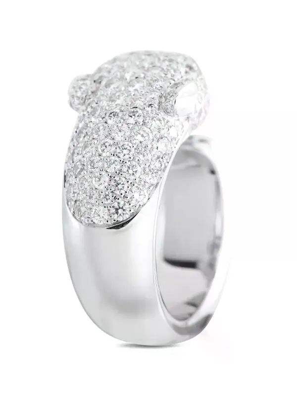 Cartier Panthère Diamond Ring In 18k White Gold - Silver