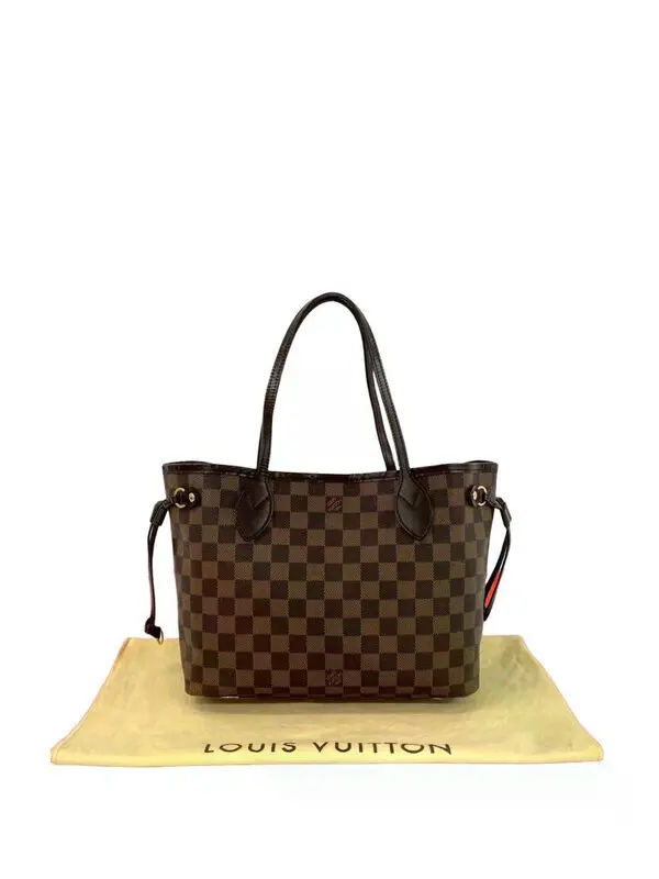 LOUIS VUITTON Damier Ebene Neverfull Pm Tote Bag