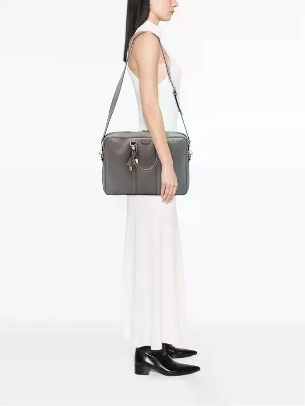Gucci Diamante Calfskin Business Bag - Grey