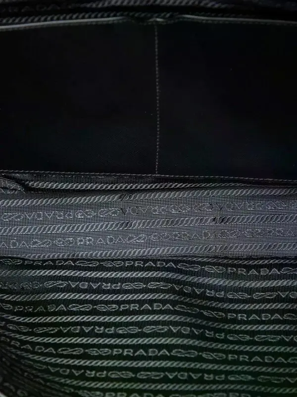Prada Saffiano Trimmed Tessuto Business Bag