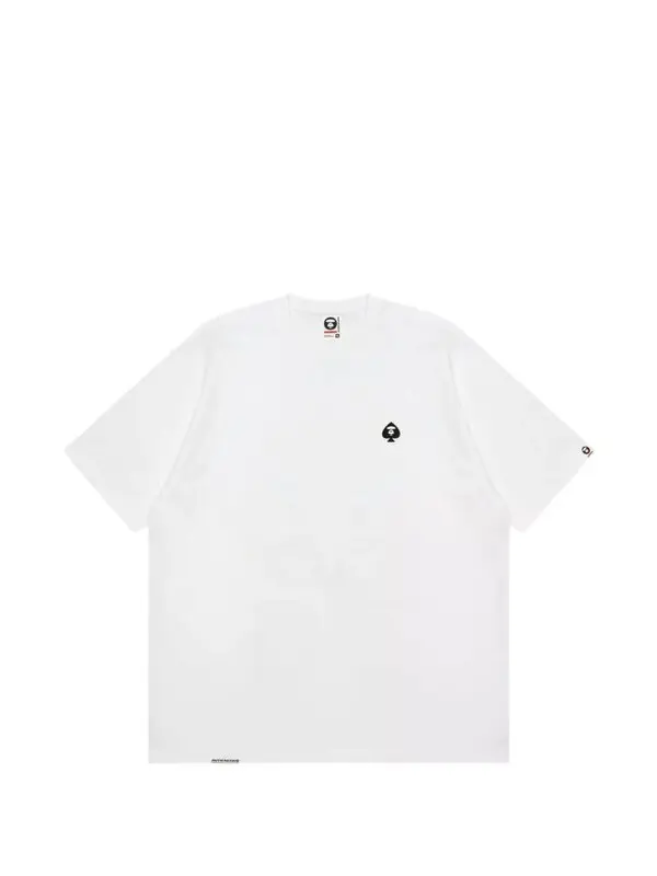AAPE BY *A BATHING APE Aapenow Spades Moonface Logo T-shirt - White