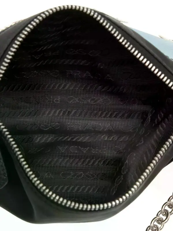 Prada Tessuto And Saffiano Ship Chain Pochette Shoulder Bag