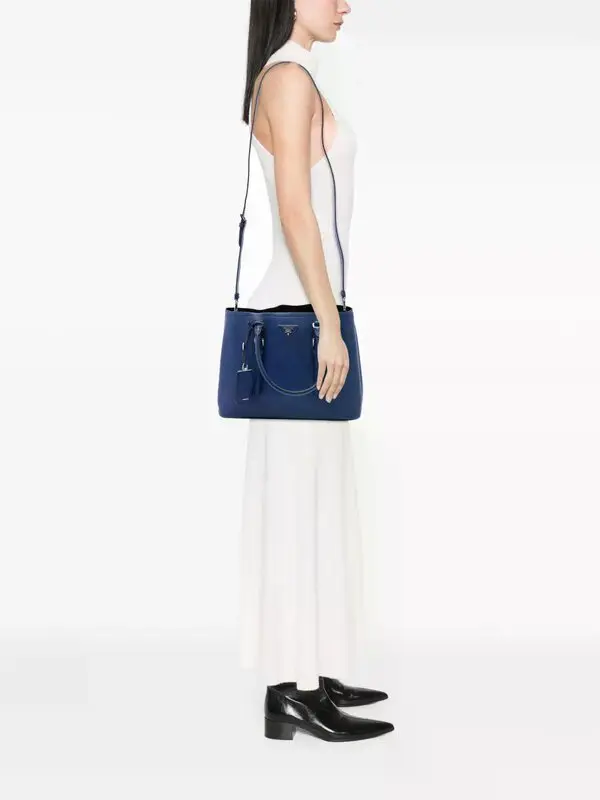 Prada Saffiano Leather Tote - Blue