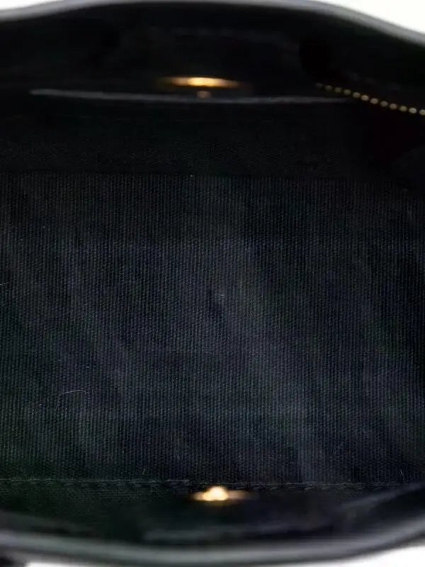 Burberry Small Derby Calfskin And House Check Banner Satchel - Black